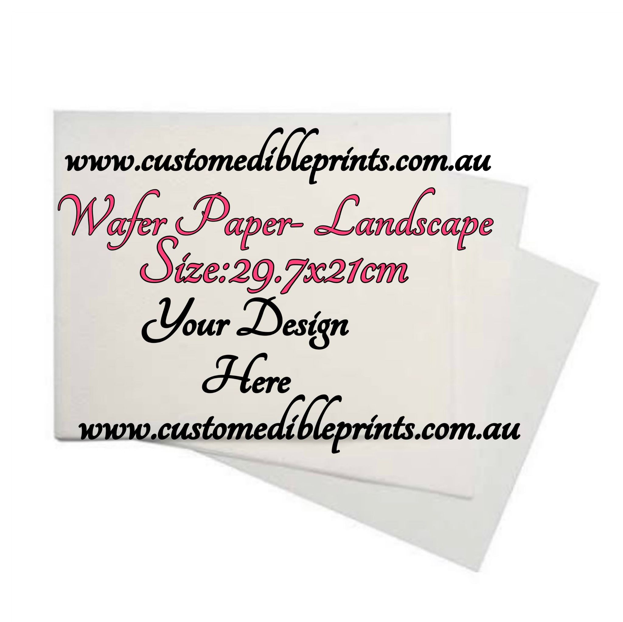 Custom Prints A4 Vanilla Wafer Paper - 1 Sheet | CUSTOM EDIBLE PRINTS