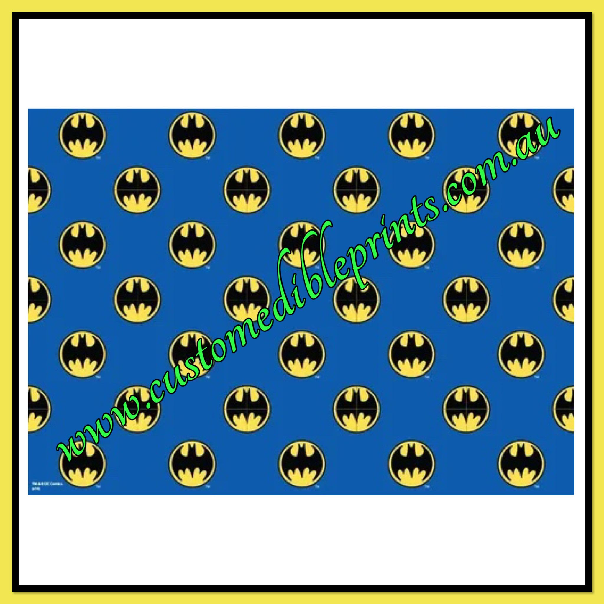 BATMAN PATTERN SHEET A4 EDIBLE IMAGE | CUSTOM EDIBLE PRINTS