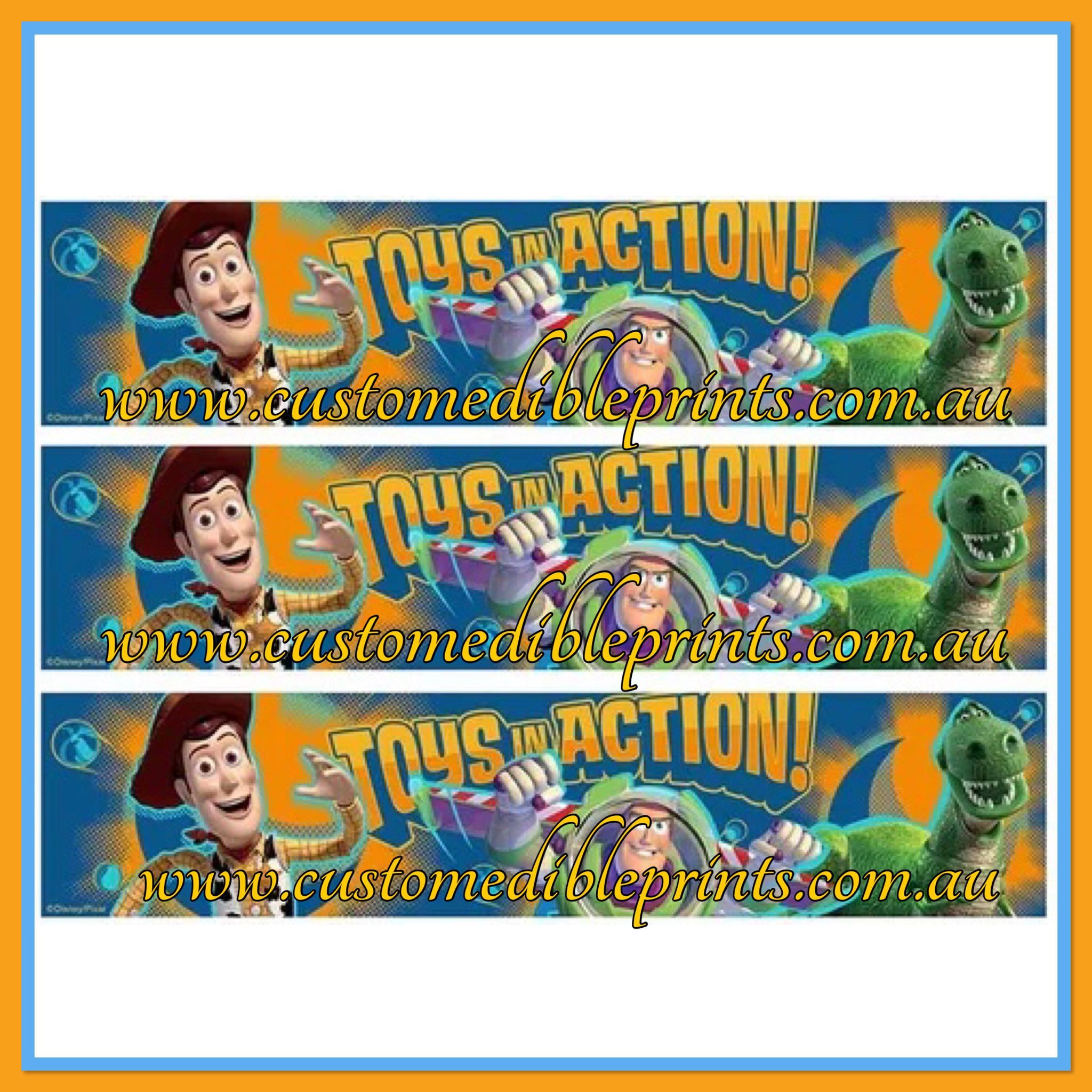 TOY STORY - BUZZ, WOODY, REX CAKE STRIPS A4 EDIBLE IMAGE | CUSTOM ...