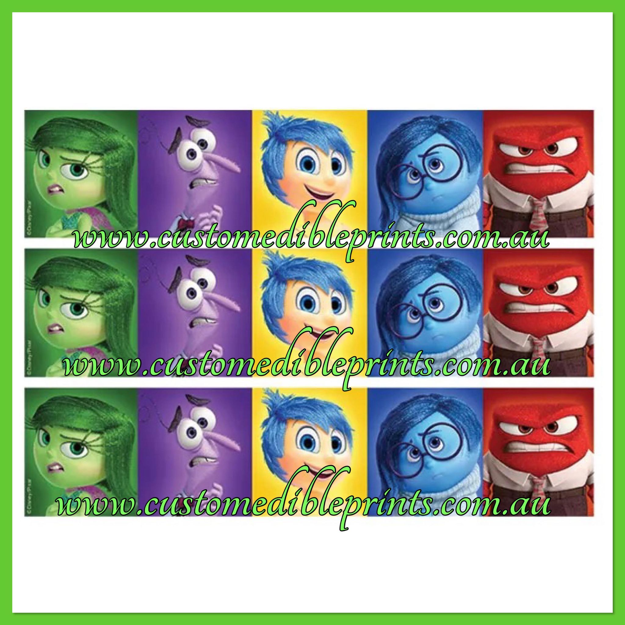 INSIDE OUT CAKE STRIPS A4 EDIBLE IMAGE | CUSTOM EDIBLE PRINTS