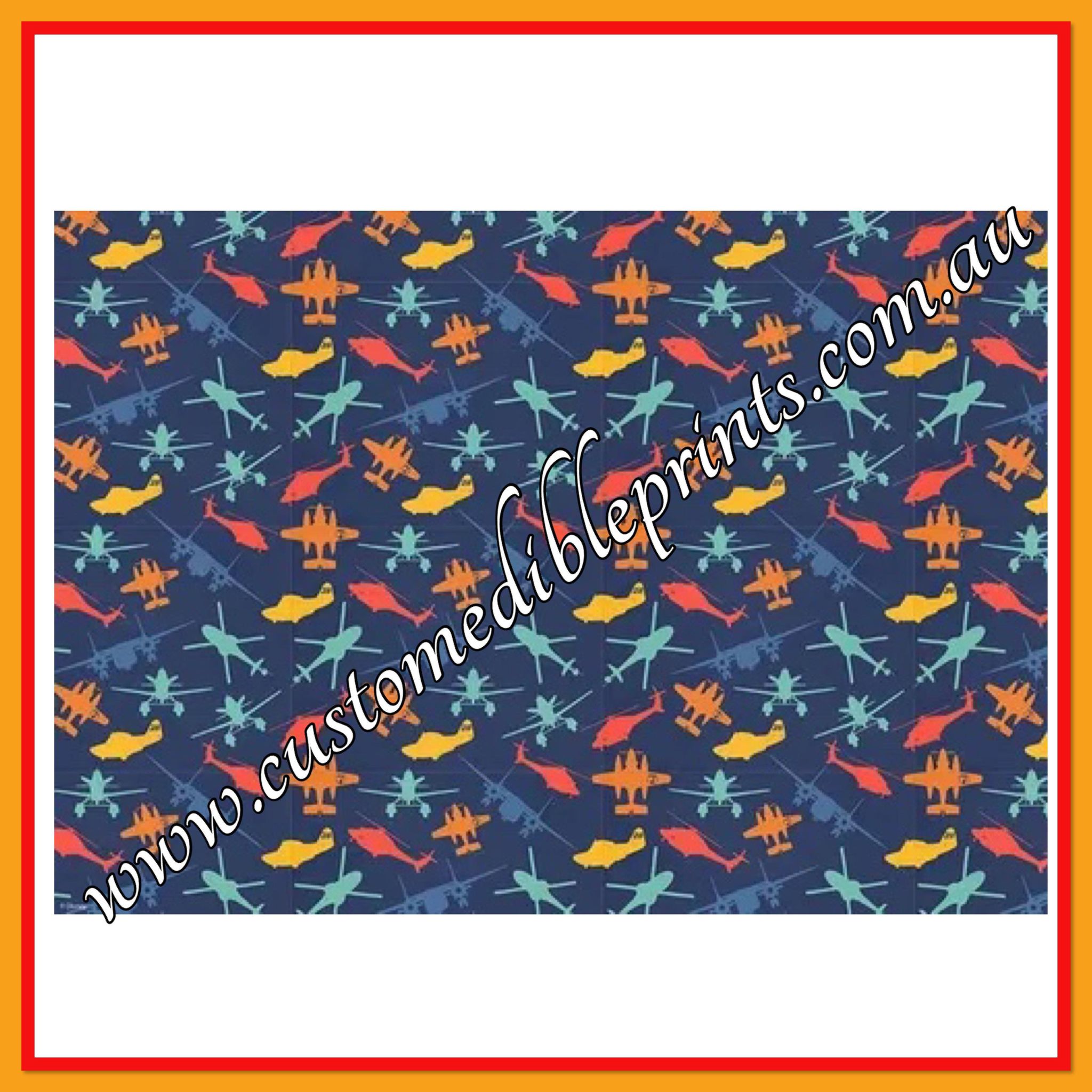 DISNEY PLANES PATTERN SHEET A4 EDIBLE IMAGE | CUSTOM EDIBLE PRINTS