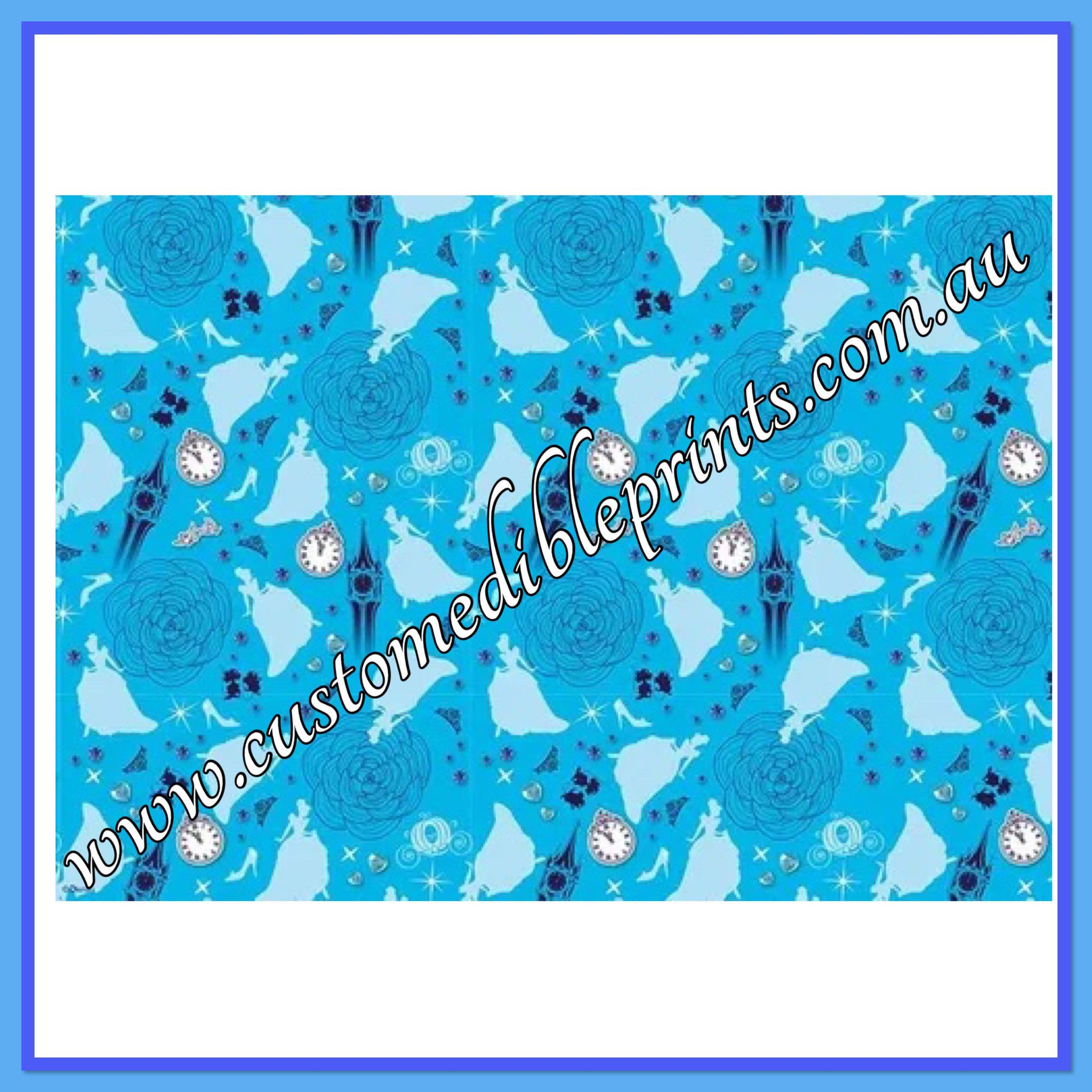 DISNEY PRINCESS - CINDERELLA PATTERN SHEET A4 EDIBLE IMAGE | CUSTOM ...