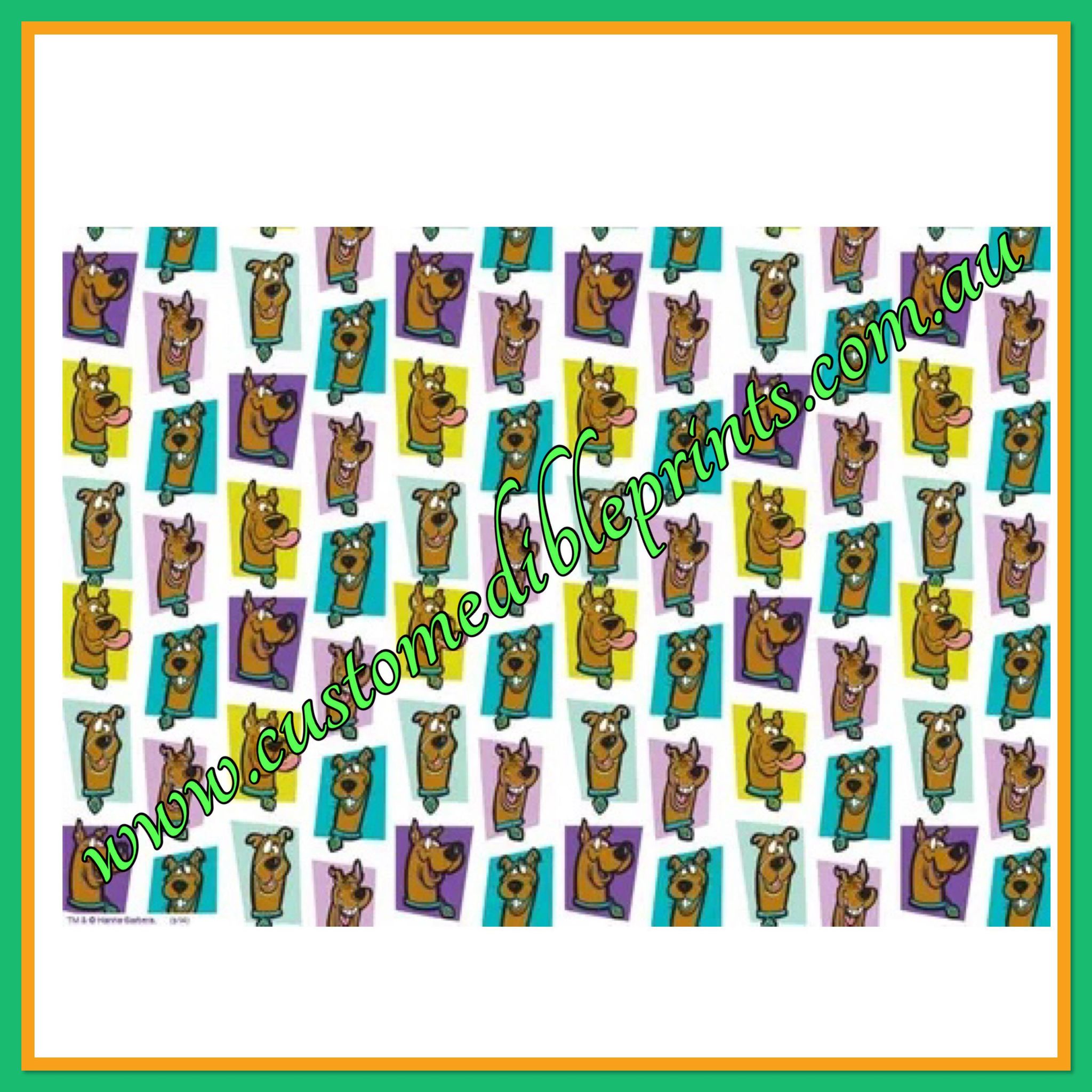 SCOOBY DOO PATTERN SHEET A4 EDIBLE IMAGE | CUSTOM EDIBLE PRINTS