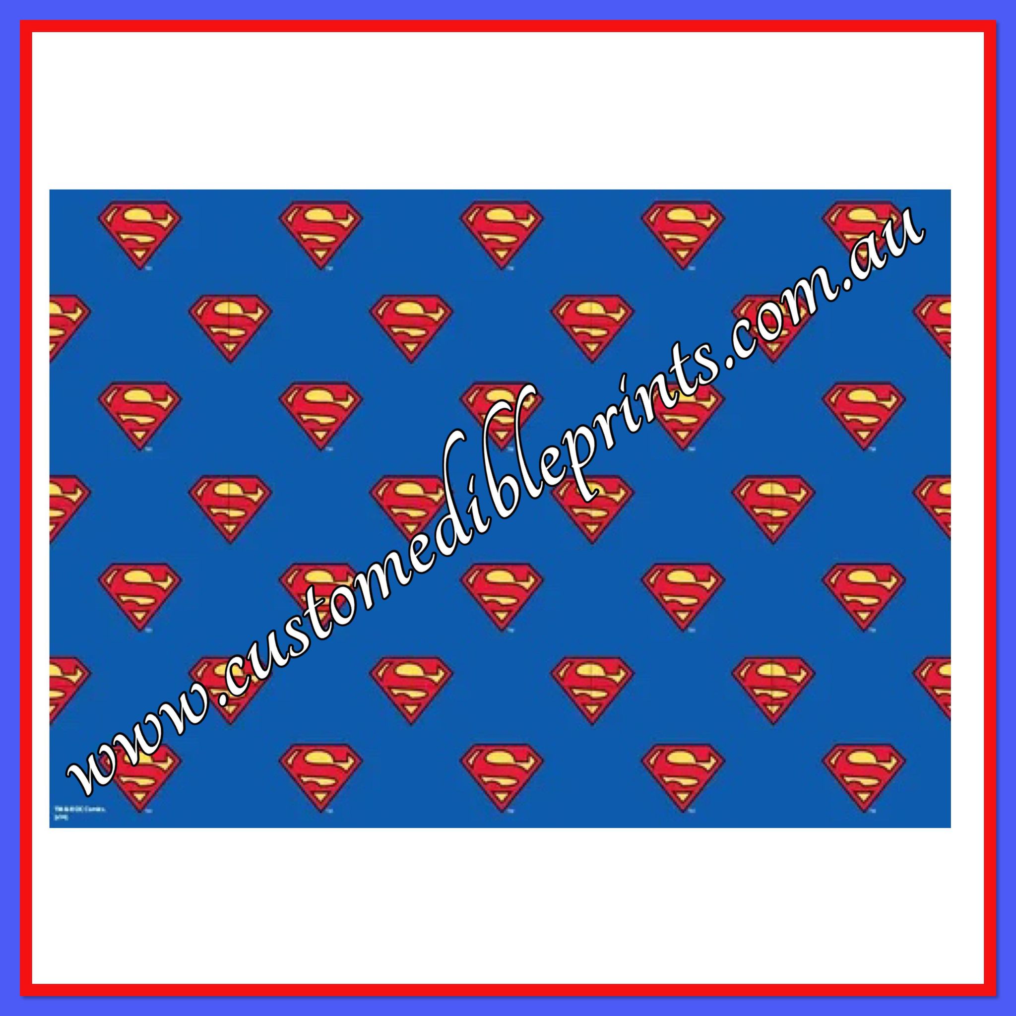 SUPERMAN - PATTERN SHEET A4 EDIBLE IMAGE | CUSTOM EDIBLE PRINTS