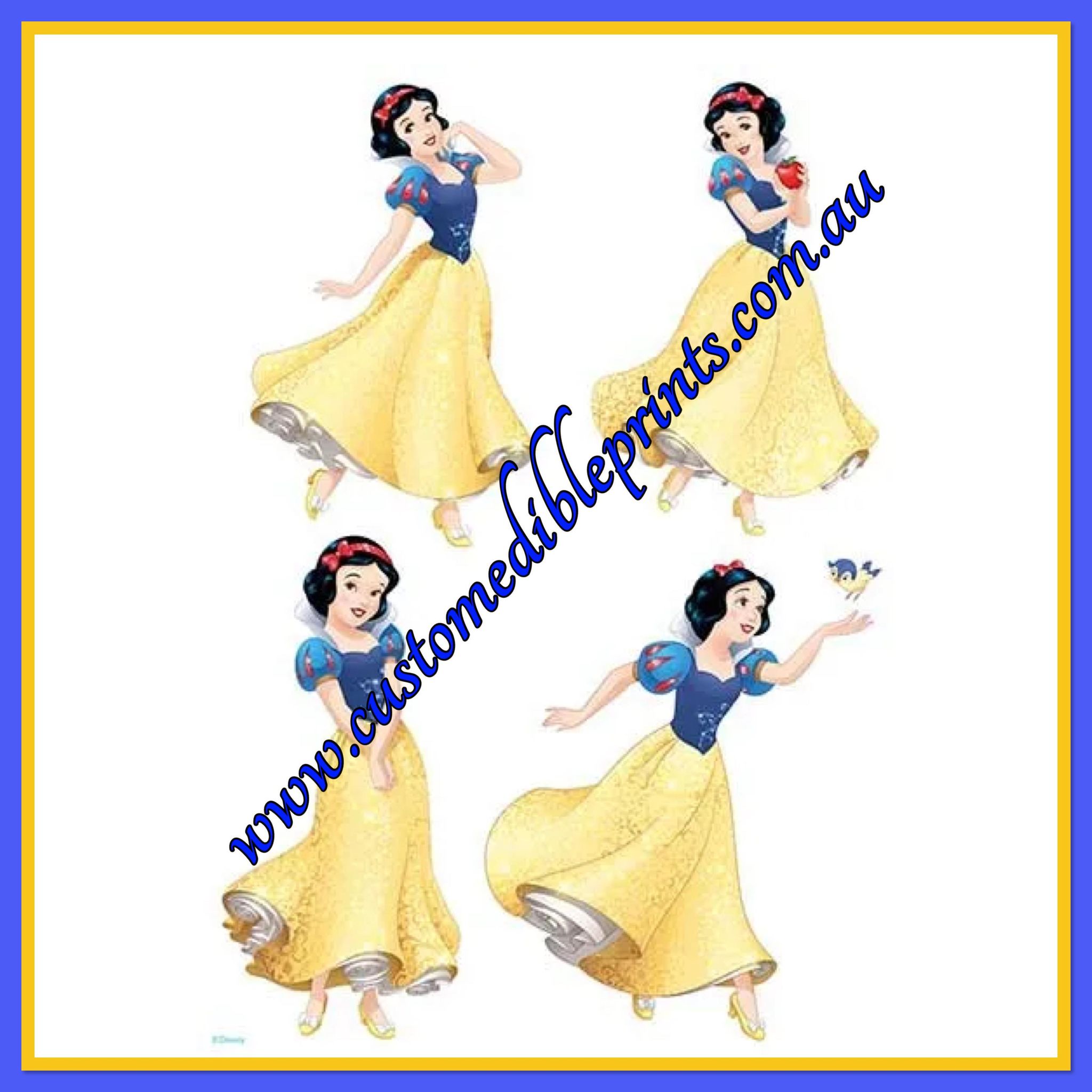 DISNEY PRINCESS - SNOW WHITE CHARACTER A4 EDIBLE IMAGE | CUSTOM EDIBLE ...