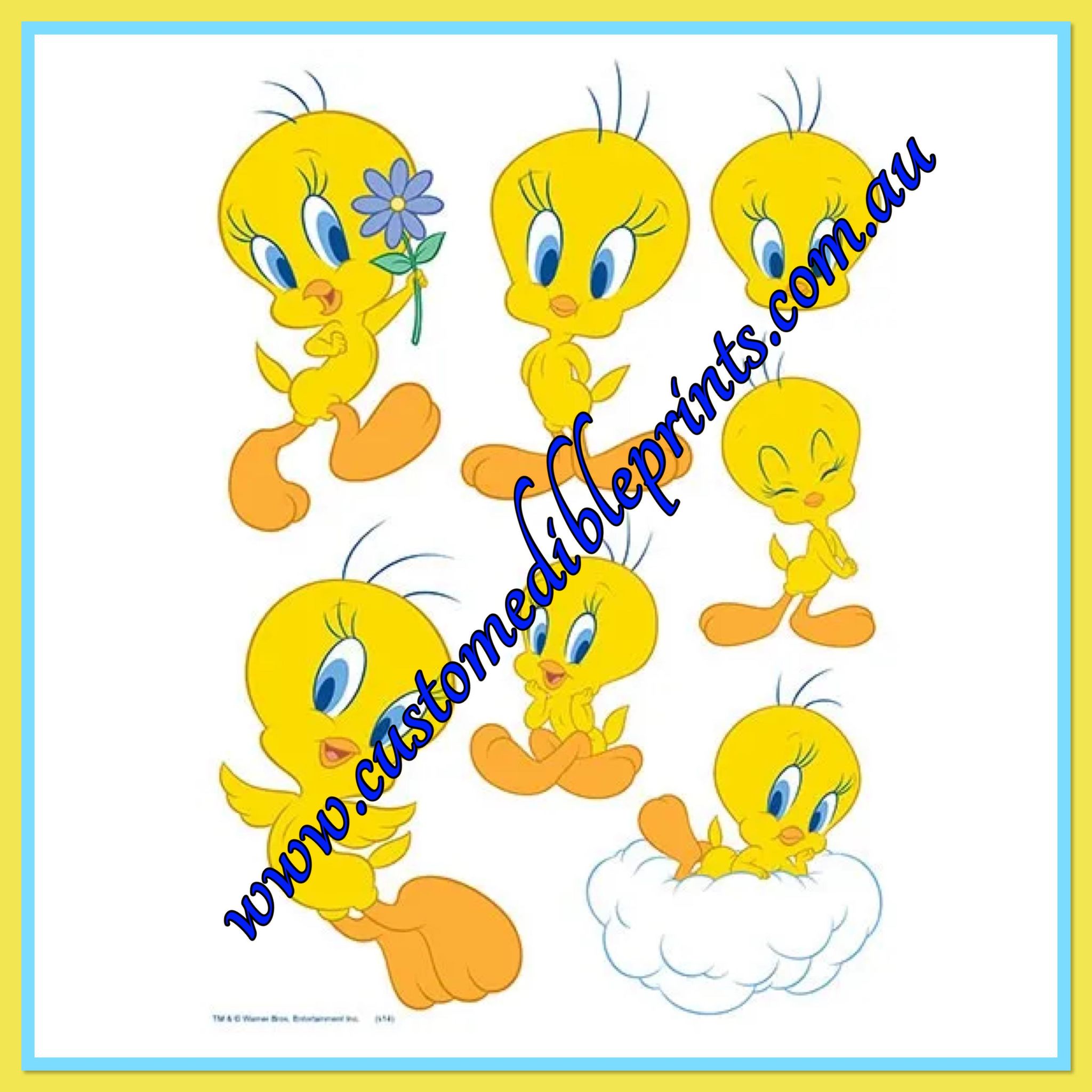 TWEETY - CHARACTER SHEET A4 EDIBLE IMAGE | CUSTOM EDIBLE PRINTS