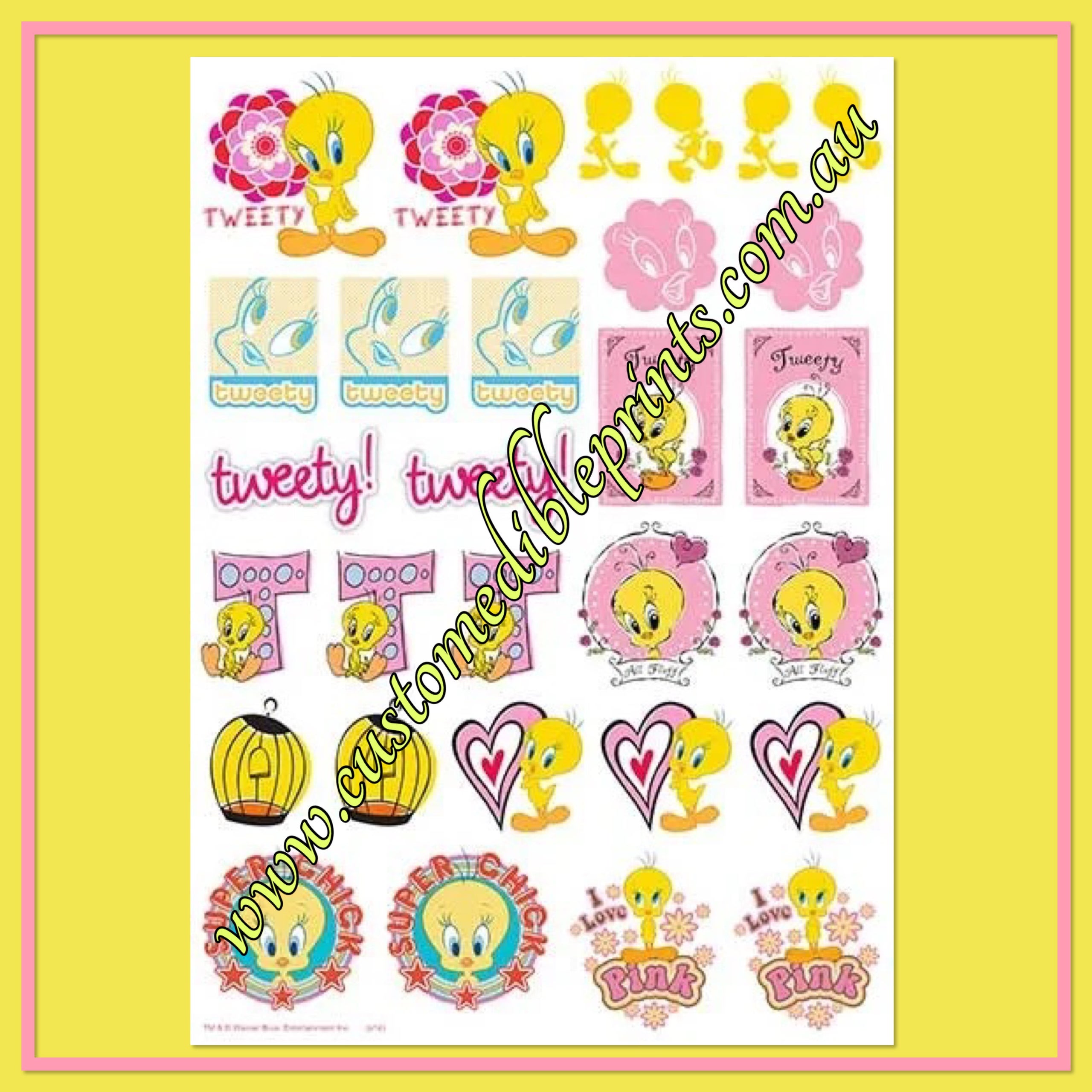 TWEETY - ICONS SHEET A4 EDIBLE IMAGE | CUSTOM EDIBLE PRINTS