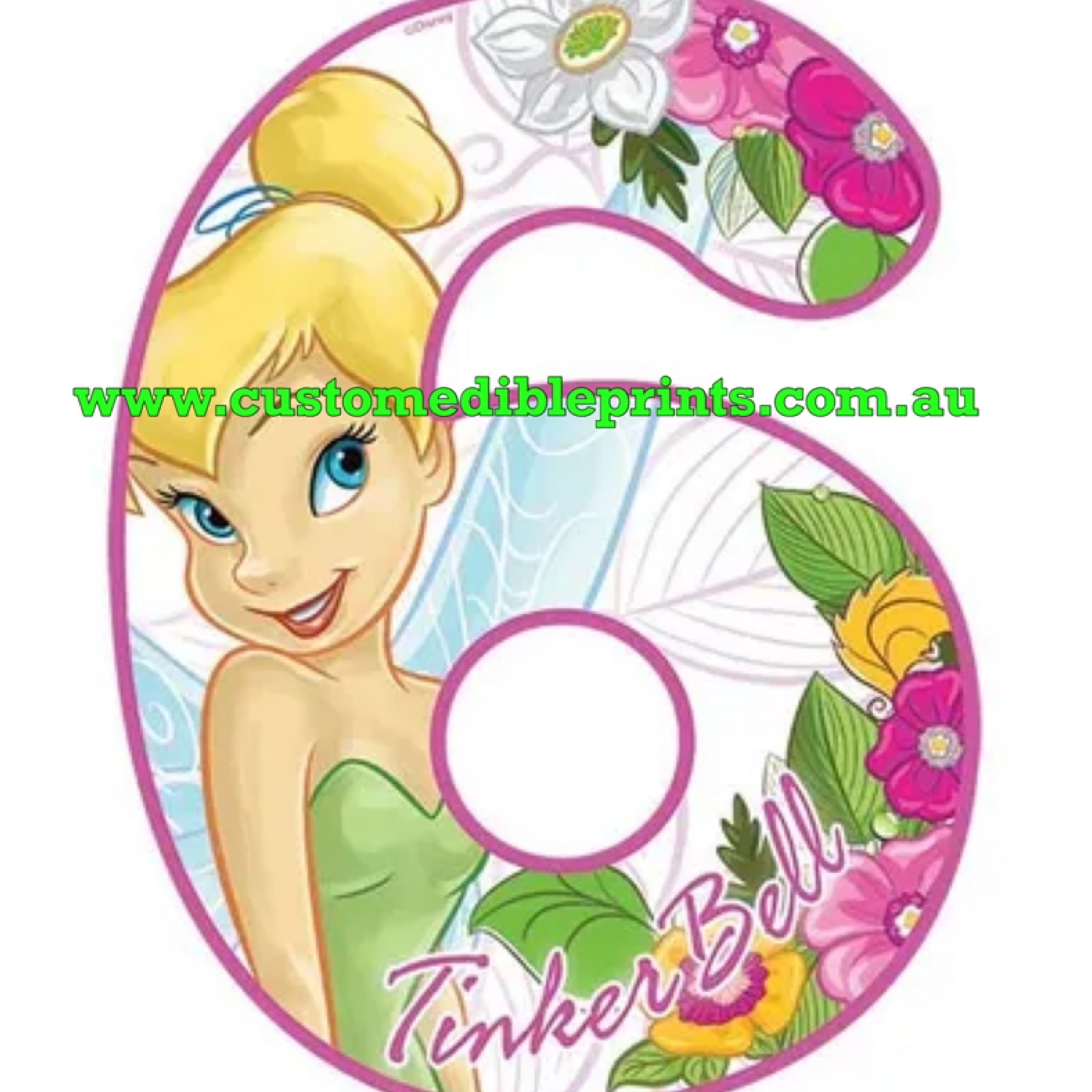 DISNEY FAIRIES NUMBER 6 EDIBLE IMAGE | CUSTOM EDIBLE PRINTS